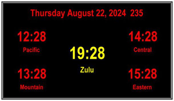 BRG 12" High HD Configurable Display Time Zone Clocks, LCD Digital Time ...