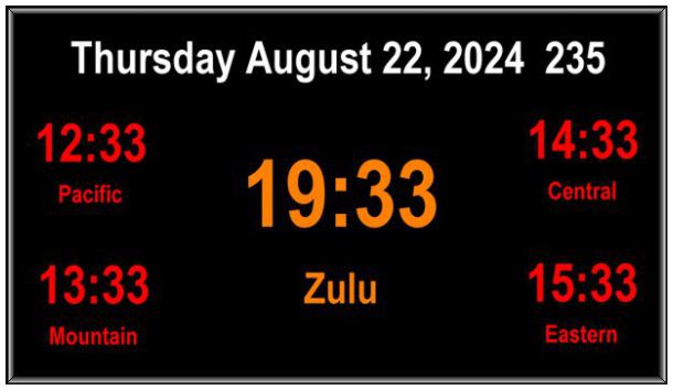 BRG 12" High HD Configurable Display Time Zone Clocks, LCD Digital Time ...