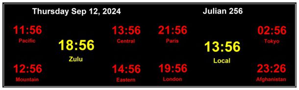 BRG 12" High HD Configurable Display Time Zone Clocks, LCD Digital Time ...