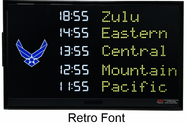 BRG 12" High HD Configurable Display Time Zone Clocks, LCD Digital Time ...