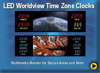 BRG PRecision Products Digital Time Zone Displays, World Clocks ...