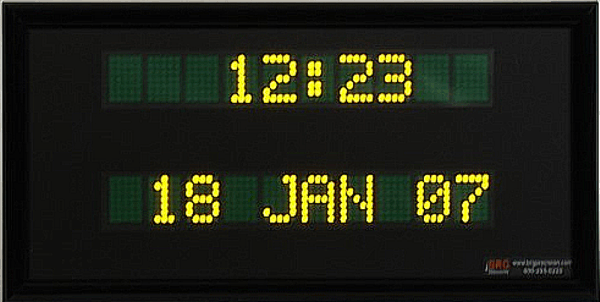 Digital Double Line Alpha Clocks or Alpha-numeric Clocks