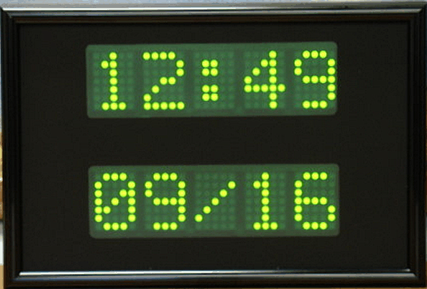 Digital Double Line Alpha Clocks or Alpha-numeric Clocks