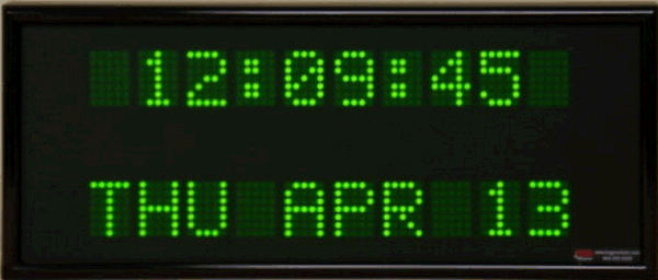 Digital Double Line Alpha Clocks or Alpha-numeric Clocks