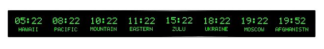 BRG 6 Zone Time Zone Clocks, 6 Zone Fixed and Programmable Time Zone ...