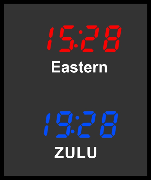 BRG Style 300 Veritcal Digital Time Zone Displays, World Clocks ...