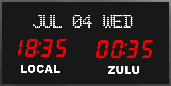 Digital Time Zone Displays, World Clocks, Digital World Clocks or Time ...