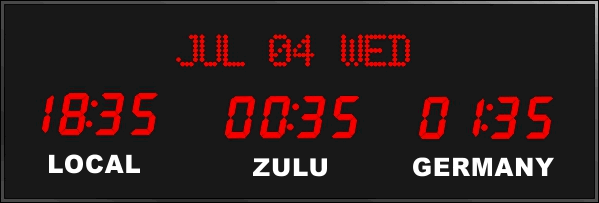 Digital Time Zone Displays, World Clocks, Digital World Clocks or Time ...