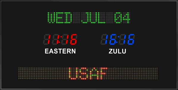 Digital Time Zone Displays, World Clocks, Digital World Clocks or Time ...