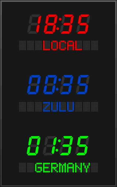 Digital Time Zone Displays, World Clocks, Digital World Clocks or Time ...