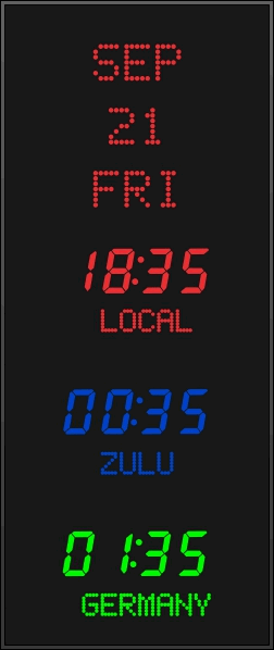 Digital Time Zone Displays, World Clocks, Digital World Clocks or Time ...
