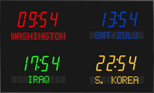 Digital Time Zone Displays, World Clocks, Digital World Clocks or Time ...