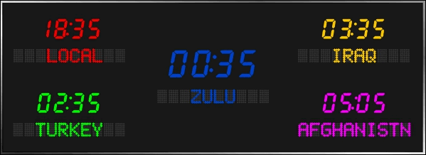 Digital Time Zone Displays, World Clocks, Digital World Clocks or Time ...