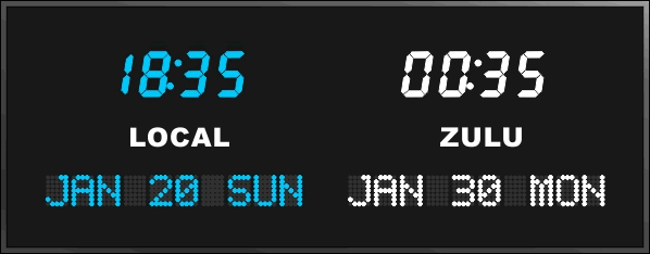 Digital Time Zone Displays, World Clocks, Digital World Clocks or Time ...