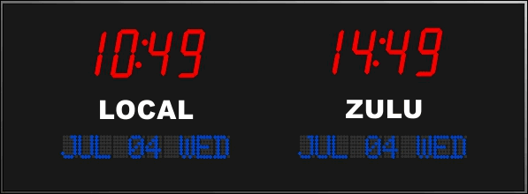 Digital Time Zone Displays, World Clocks, Digital World Clocks or Time ...