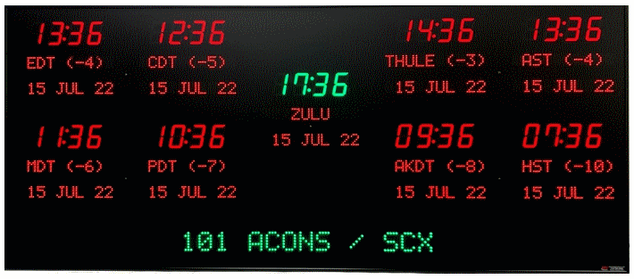 BRG Style 7329 Digital Programmable Zone Time Zone Displays, World ...